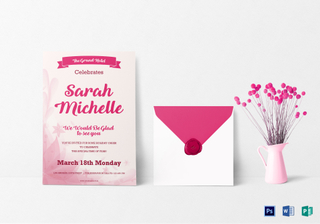 Elegant Debut Invitation Card Design Template in Word, PSD, Publisher