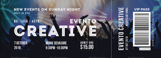 Live Event Ticket Design Template in Word, PSD, Pages, Publisher