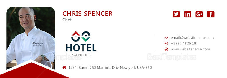 Chef Email Signature Design Template in PSD, HTML