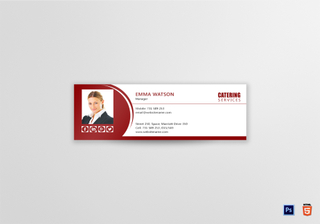 Catering Services Email Signature Design Template in PSD, HTML