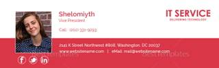 IT Services Email Signature Design Template in PSD, HTML