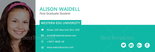 Postgraduate Student Email Signature Design Template in PSD, HTML