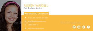 Postgraduate Student Email Signature Design Template in PSD, HTML
