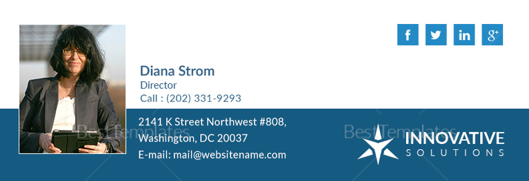 Innovative Email Signature Design Template in PSD, HTML