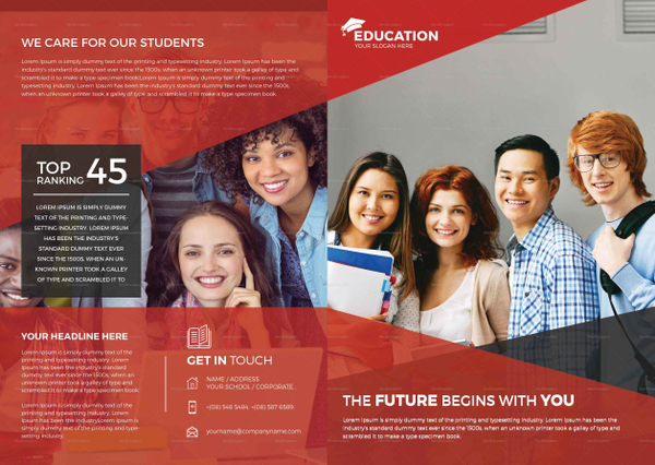 Higher Educational Brochure Design Template in Word, PSD, Publisher