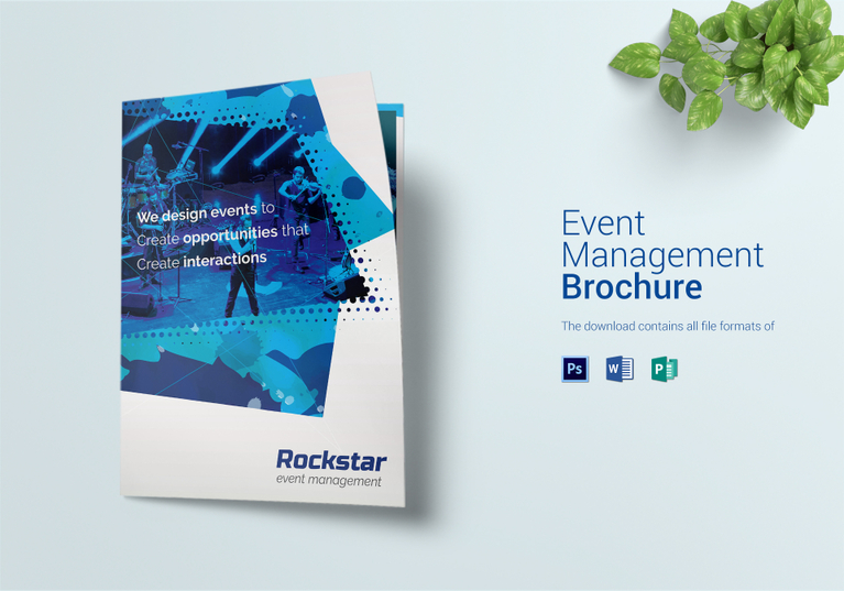 Event Management Bi Fold Brochure Design Template in Word, PSD, Publisher