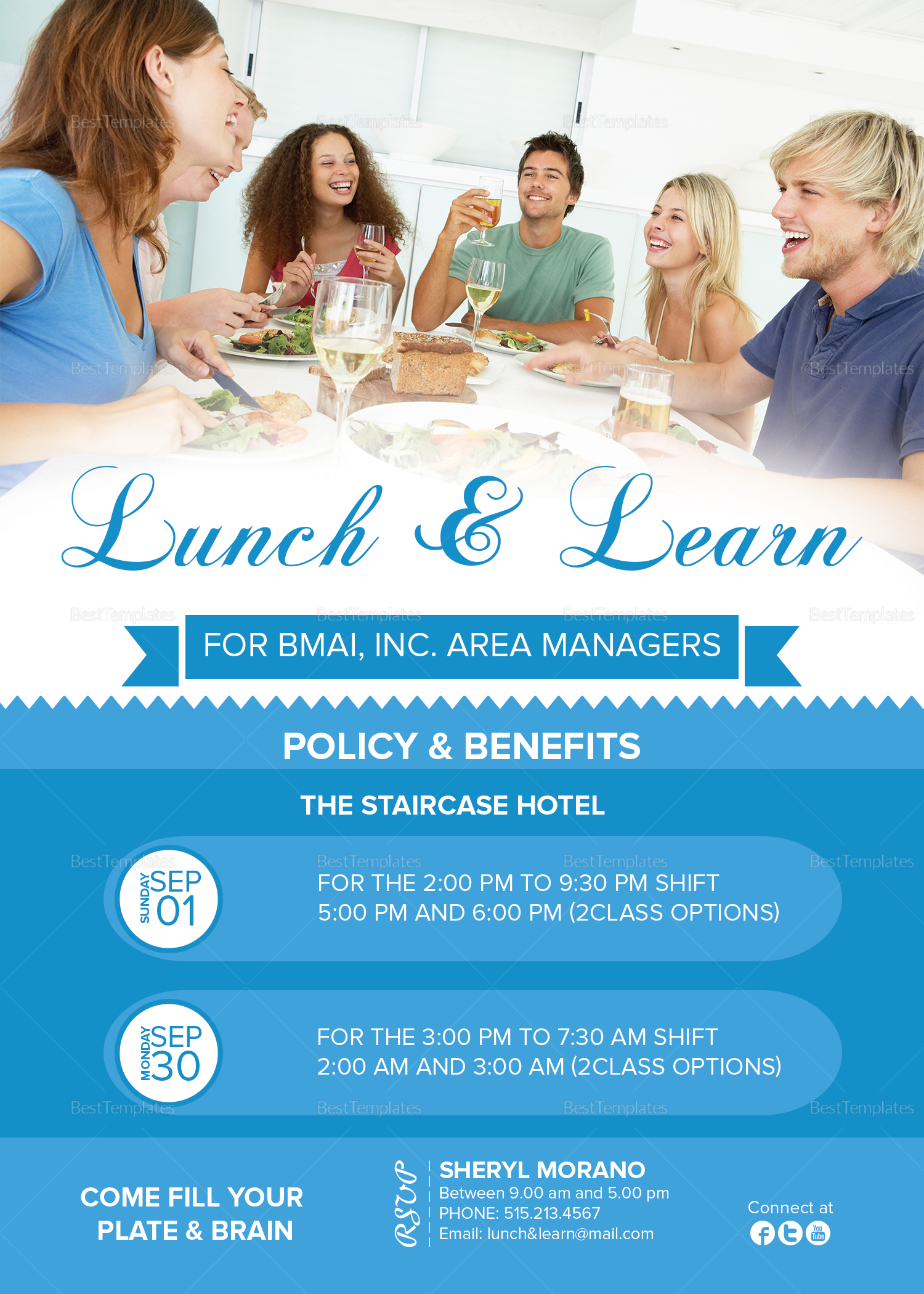 Lunch And Learn Invitation Design Template in PSD, Word, Publisher