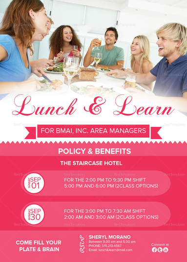 Lunch And Learn Invitation Design Template in PSD, Word, Publisher
