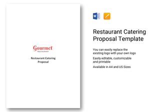Restaurant Catering Proposal Template in Word, Apple Pages