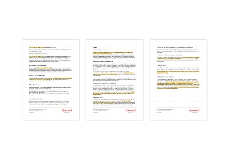 Restaurant Sales Expenses Reimbursement Policy Template In Word Apple restaurant-sales-expenses-reimbursement-policy-template-in-word-apple
