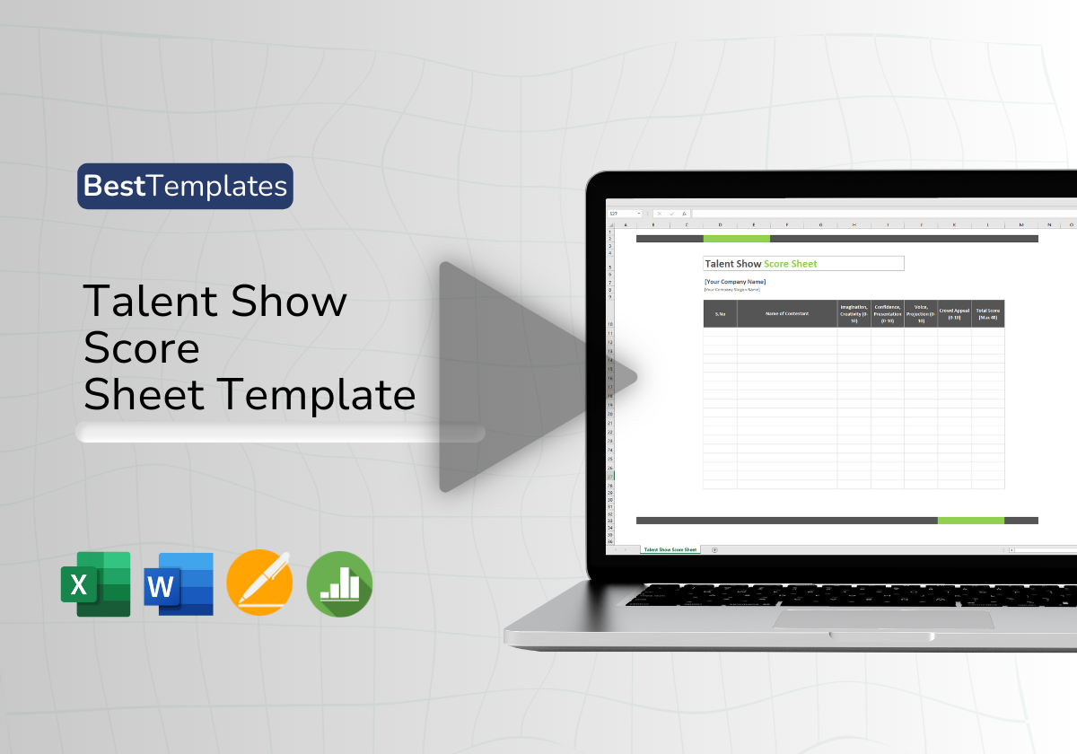 Talent Show Judging Sheet Template Wang Yongjie YLN