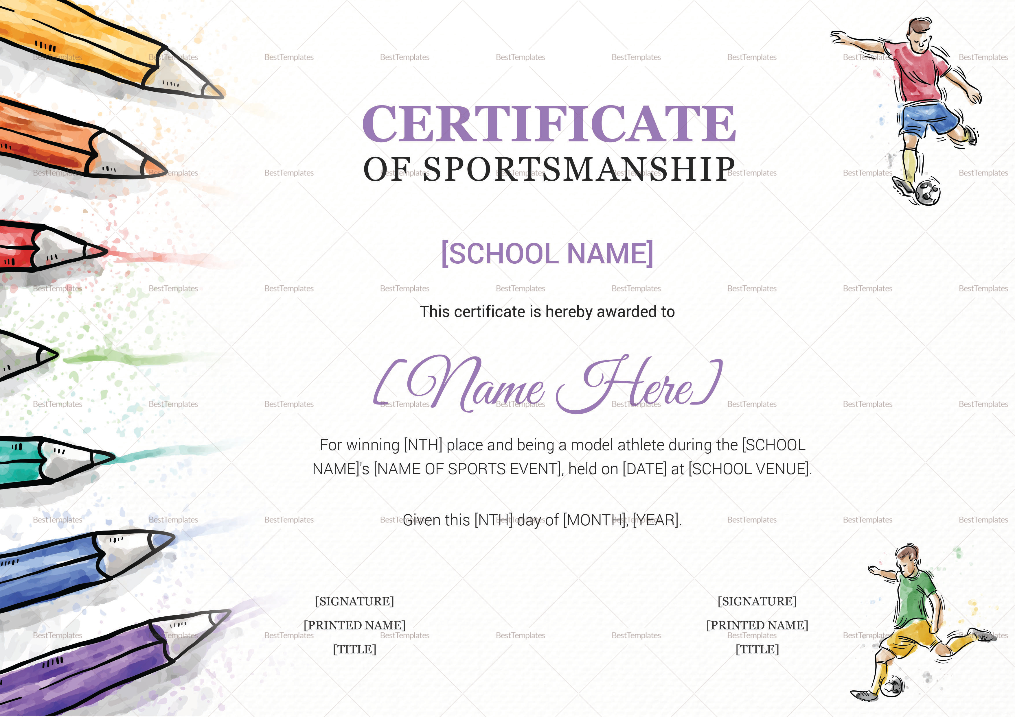 Sports Awards Certificates Baseball Certificate Diploma With Golden