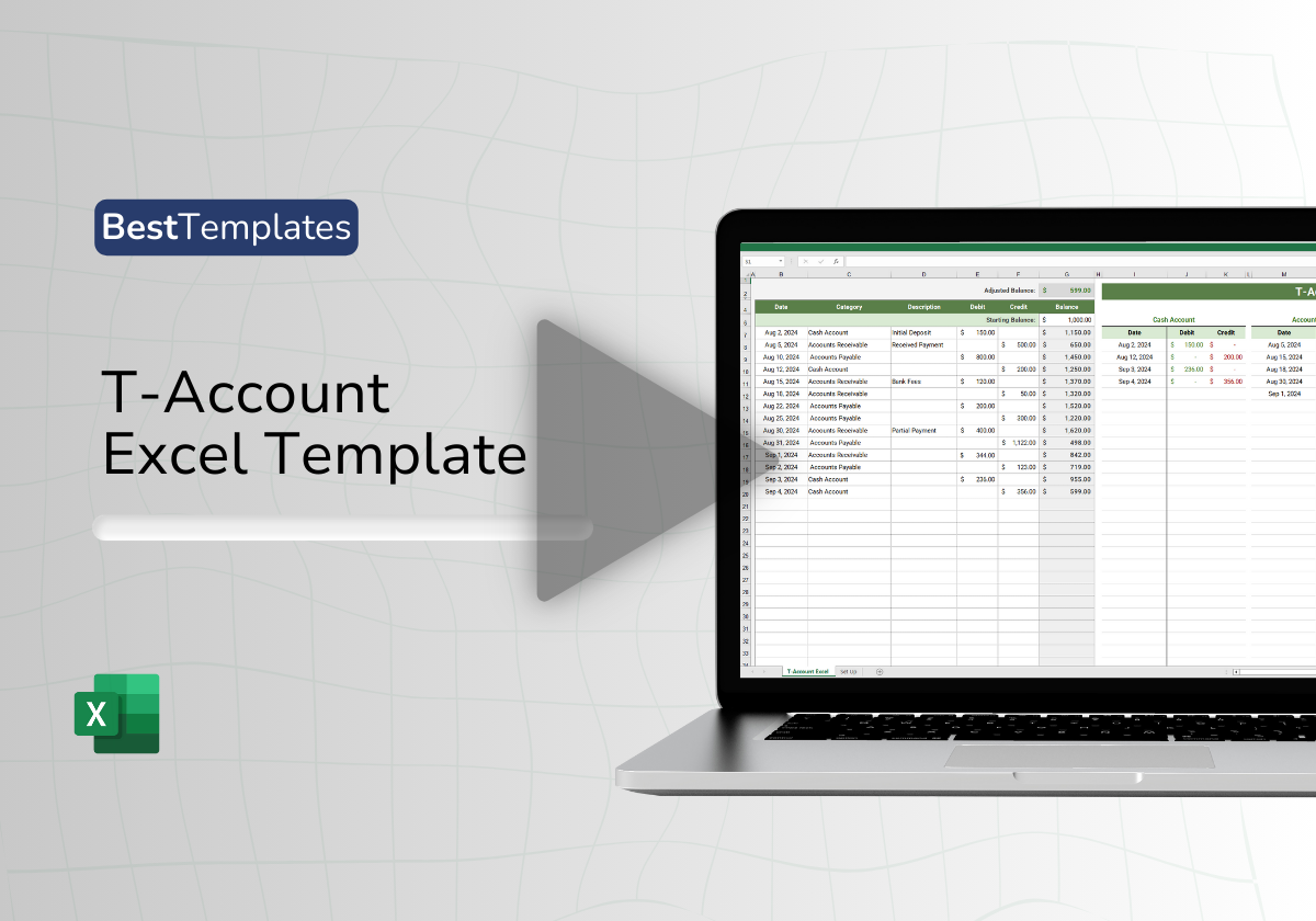 Excel T Account Template