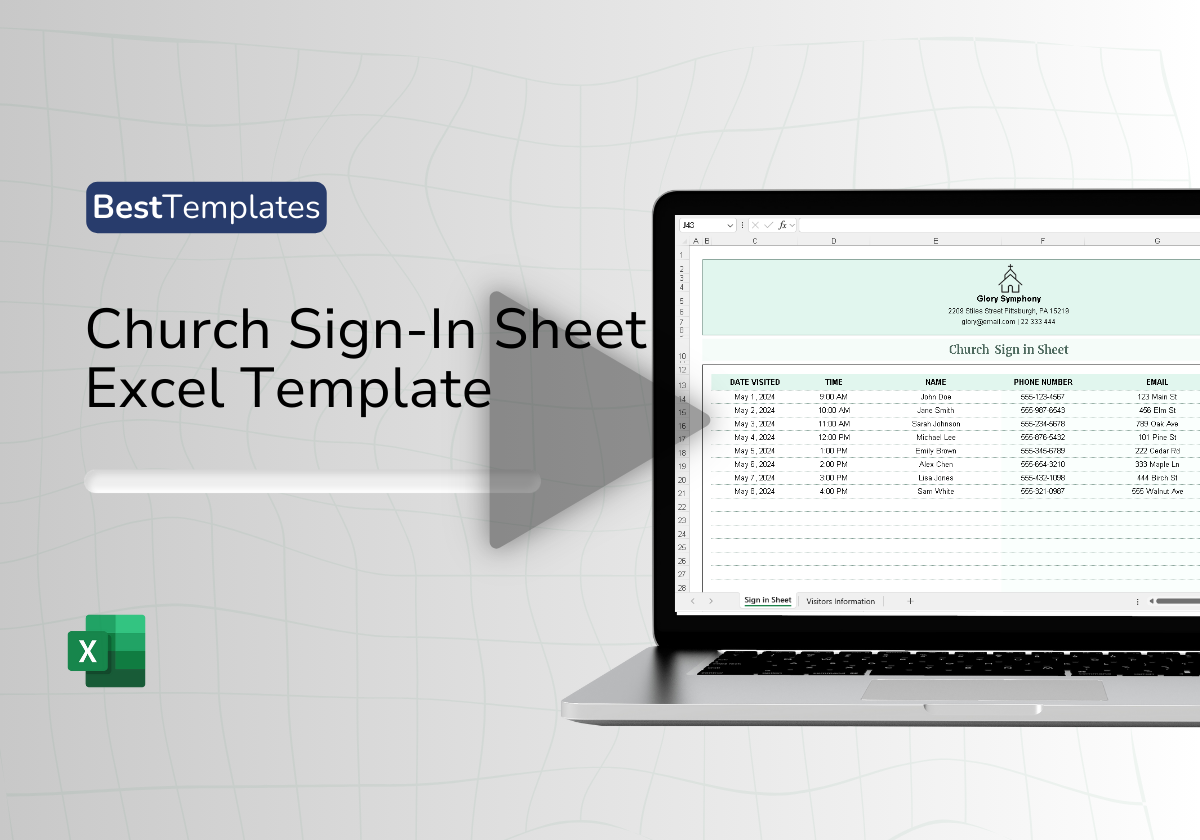 Church Sign In Sheet Template