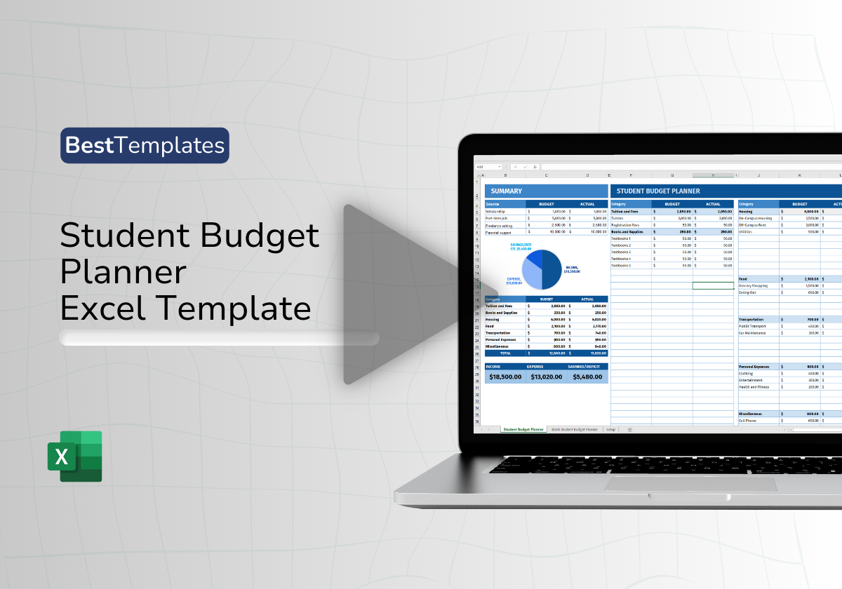 Student Budget Template Excel